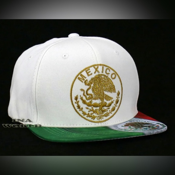 Accessories | Mexican Mexico Hat Federal Logo Eagle Flag Flat Bill ...